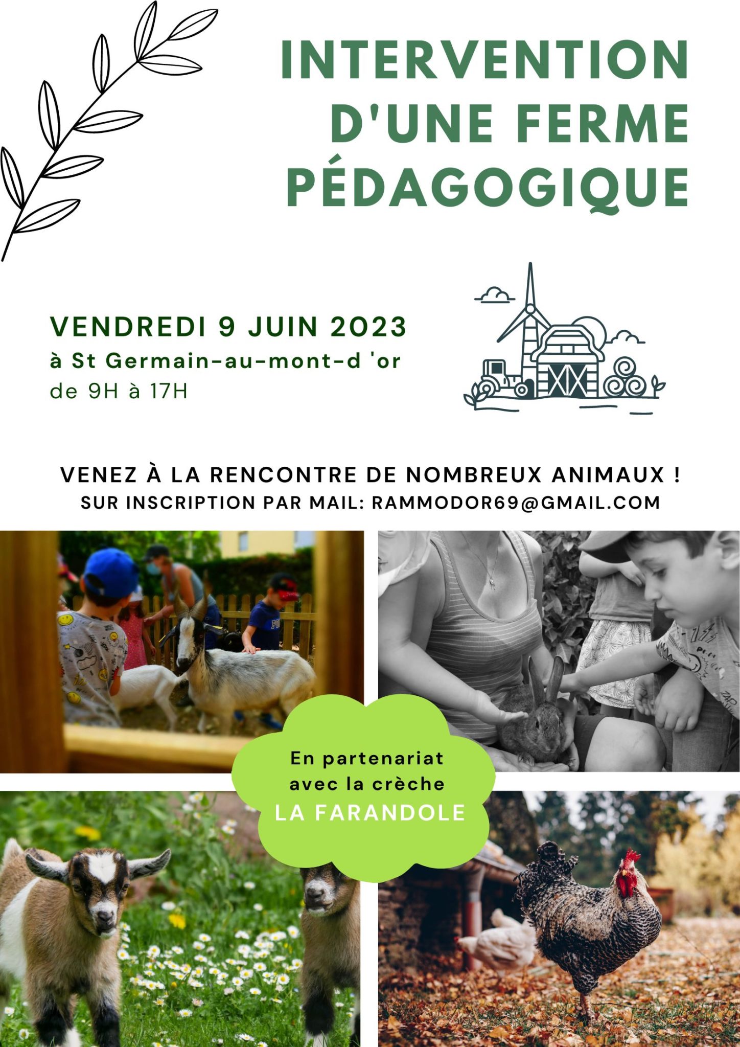 Intervention d’une ferme pédagogique